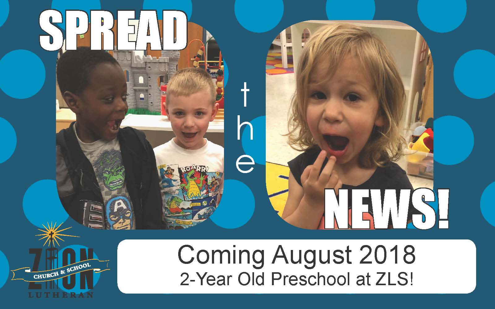 Limited Space Available – 2-Year Old Preschool at ZLS - Zion Lutheran ...